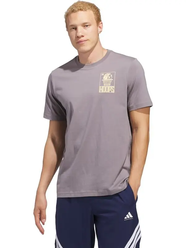 Adidas World Wide Hoops Graphic T-shirt - Taupe Oxide