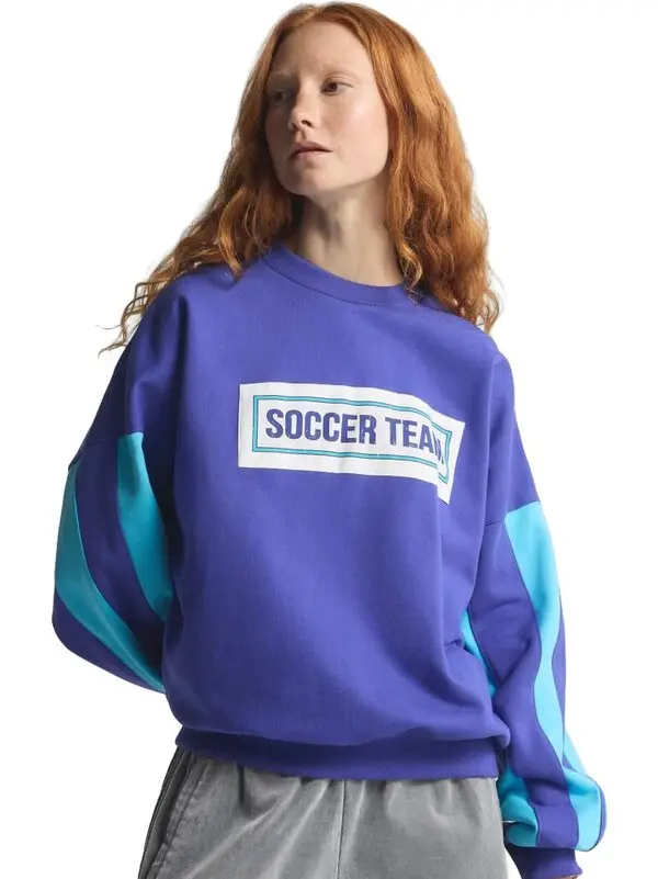 Adidas Soccer Team Crew Sweatshirt - Semi Night Flash