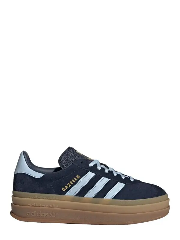 Adidas Gazelle Bold Sneakers - Night Indigo / Crystal Sky / Gold Metallic