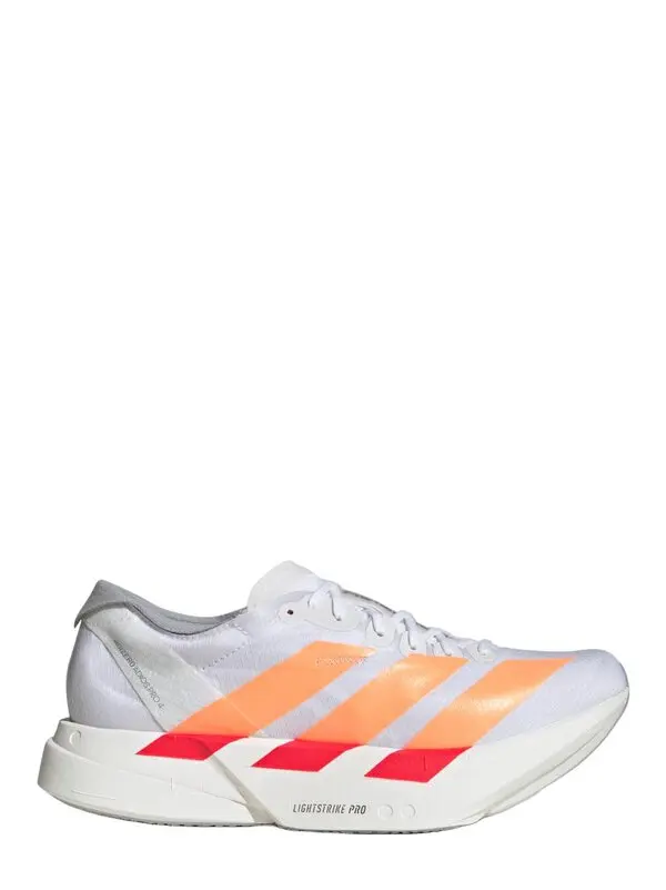 Adidas Adizero Adios Pro 4 Shoes - Cloud White / Beam Orange / Lucid Red