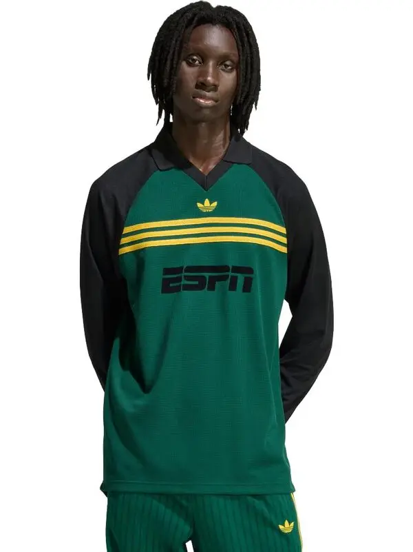Adidas Archive Longsleeve Tee - Collegiate Green / Black