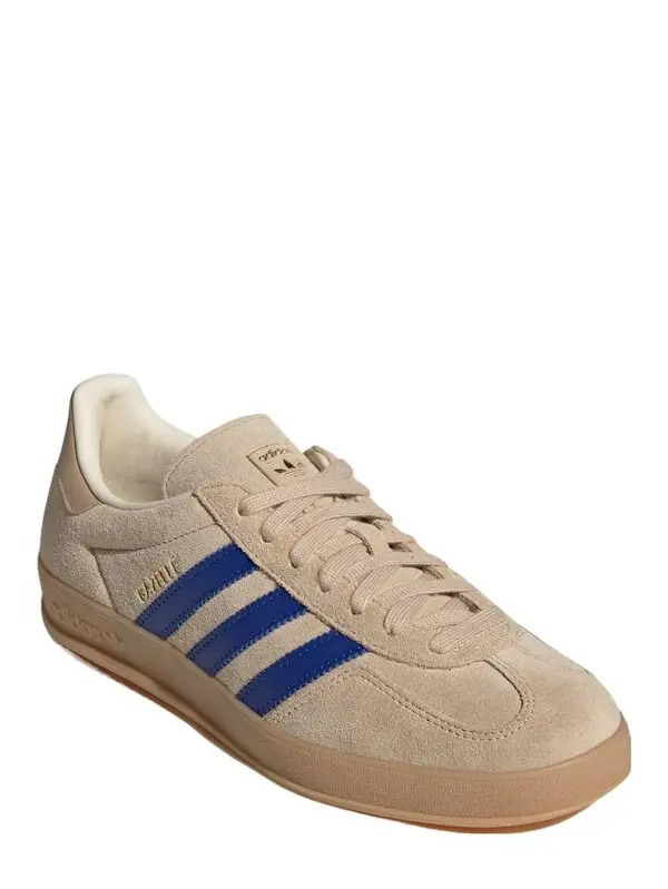 Adidas Gazelle Indoor Shoes - Magic Beige / Royal Blue / Wonder White