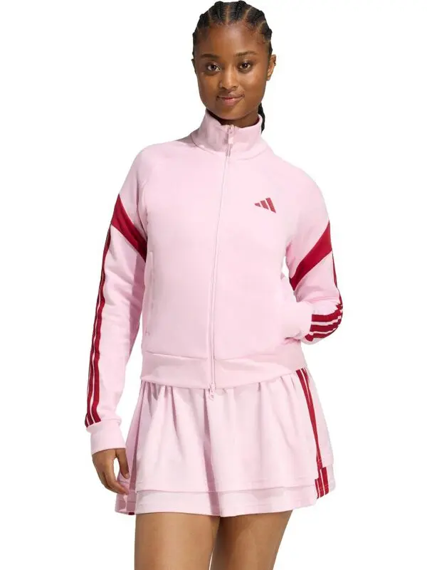 Adidas House Of Tiro Nations Pack Track Top - Clear Pink / Active Maroon