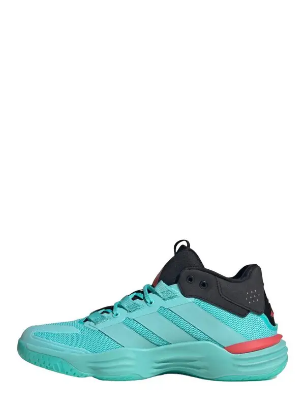 Adidas Court Stabil Indoor Shoes - Flash Aqua / Flash Aqua / Semi Lucid Red