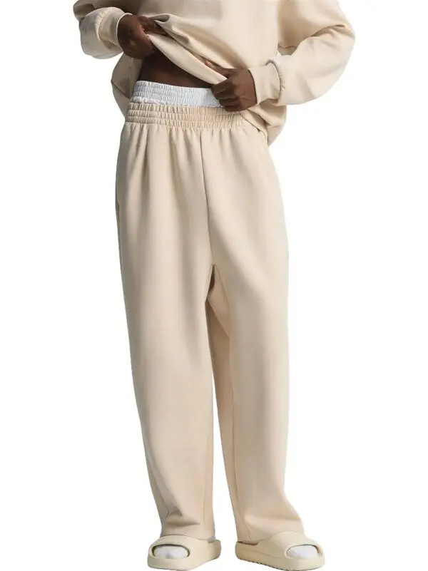 Adidas Soft Lux Straight Leg Pants - Crystal Linen