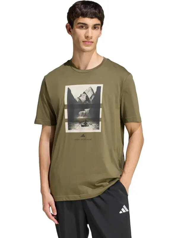 Adidas Outdoor Kayaking Graphic T-shirt - Olive Strata