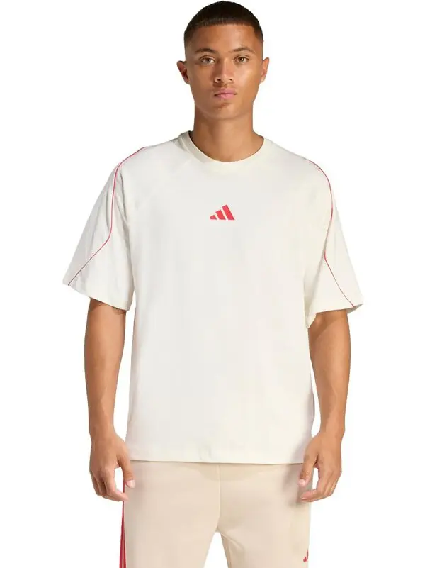 Adidas Stadium T-shirt Off White - Off White / Pure Ruby