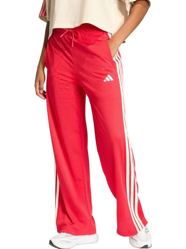 Adidas Stadium Mesh Track Pants - Pure Ruby / Off White / Crystal Linen