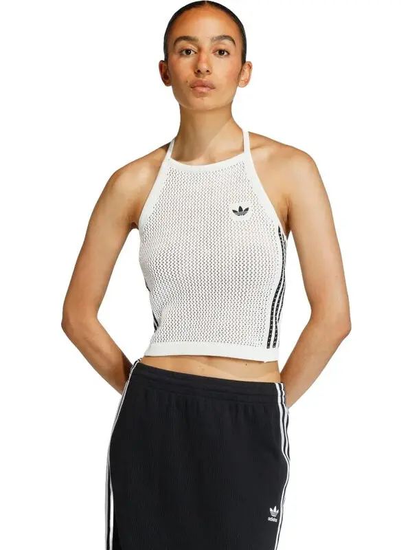 Adidas Knitted Crochet Top - Off White