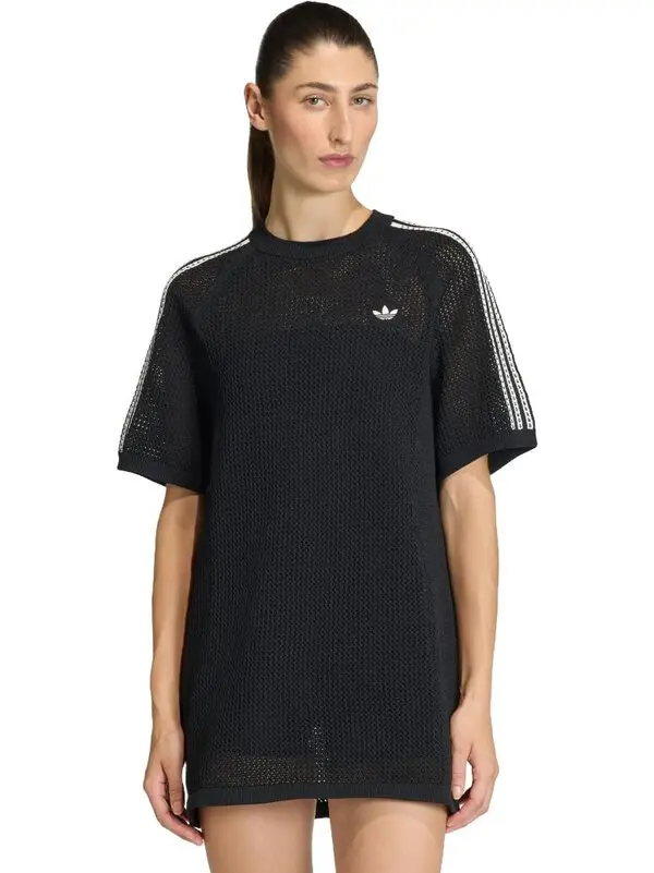 Adidas Knitted Crochet Dress - Black