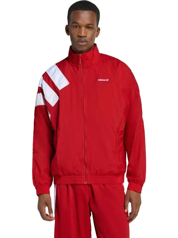 Adidas Archive Blocked Track Top - Better Scarlet / White