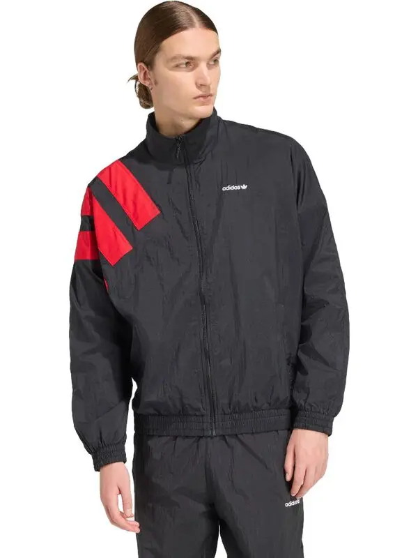 Adidas Archive Blocked Track Top - Black / Better Scarlet