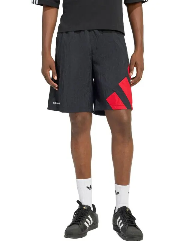 Adidas Adicolor Blocked Shorts - Black / Better Scarlet