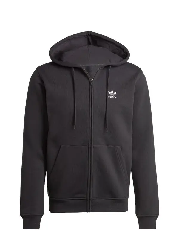 Adidas Trefoil Essentials Full-zip Hoodie - Black