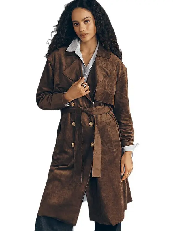Blanknyc Faux Suede Trench Coat - Down To Earth