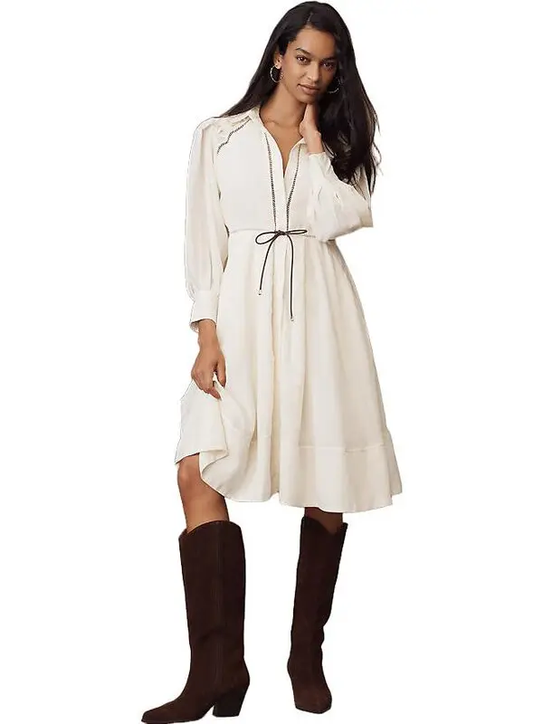 EN SAISON Gabriella Shirt Dress - Ivory
