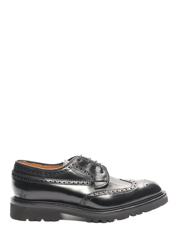 MACIAN Guinevere Brogue Derby Shoes - Black