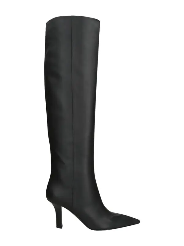 Amina Muaddi Leather Christine Knee-high Boots 80 - Black