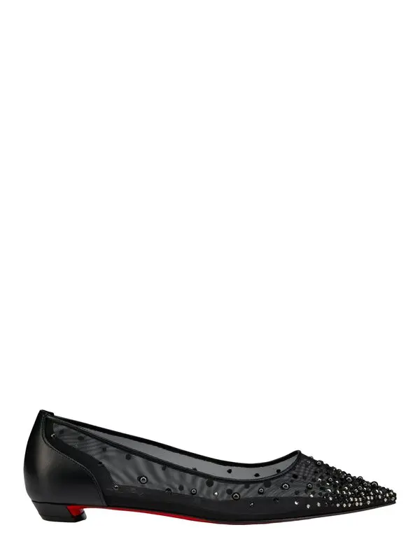 CHRISTIAN LOUBOUTIN Miss Z Degrastrass Ballet Flats - Black