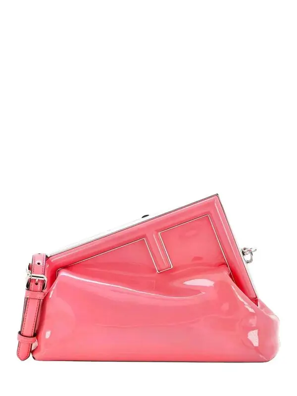 Fendi First Bag Patent Midi Shoulder Bag - Pink