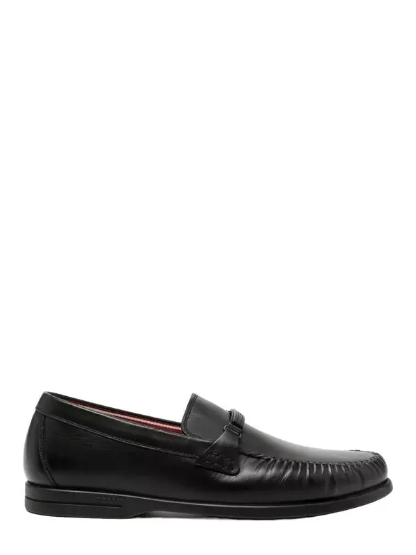 Bally Buckle Detail Loafers - Black