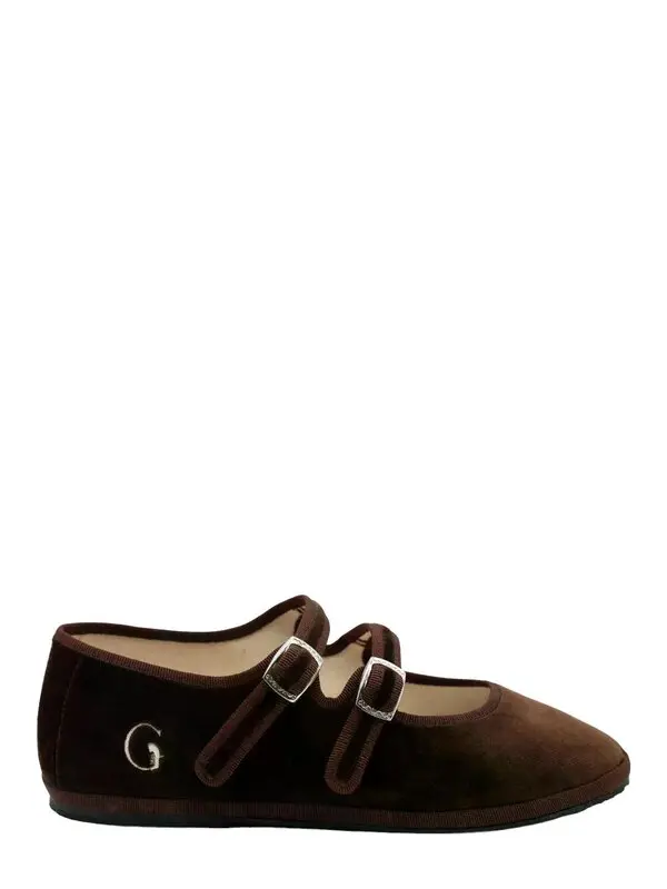 GONDOLINA Sigari Mary Jane Ballet Flats - Brown