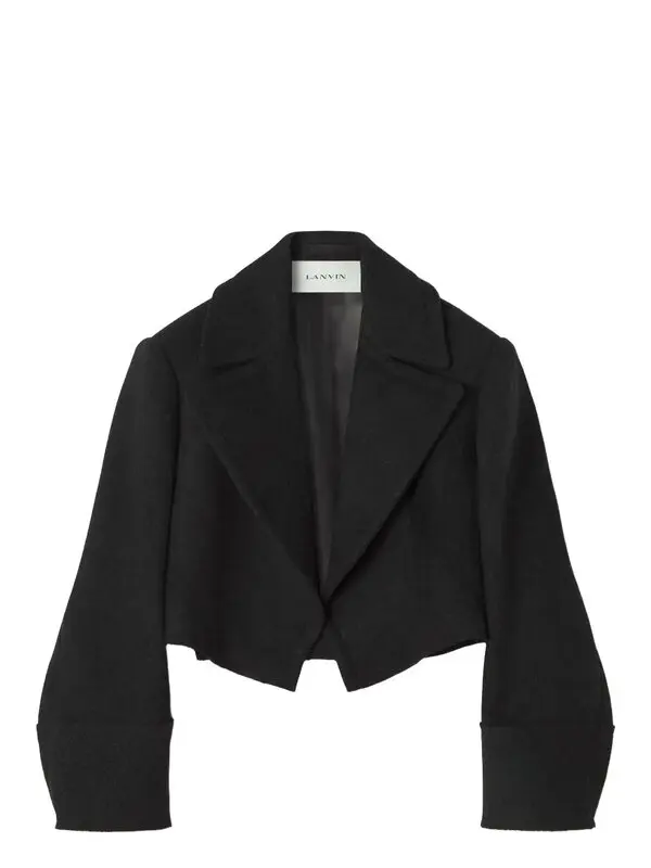 LANVIN Cuffed Wool Jacket - Black
