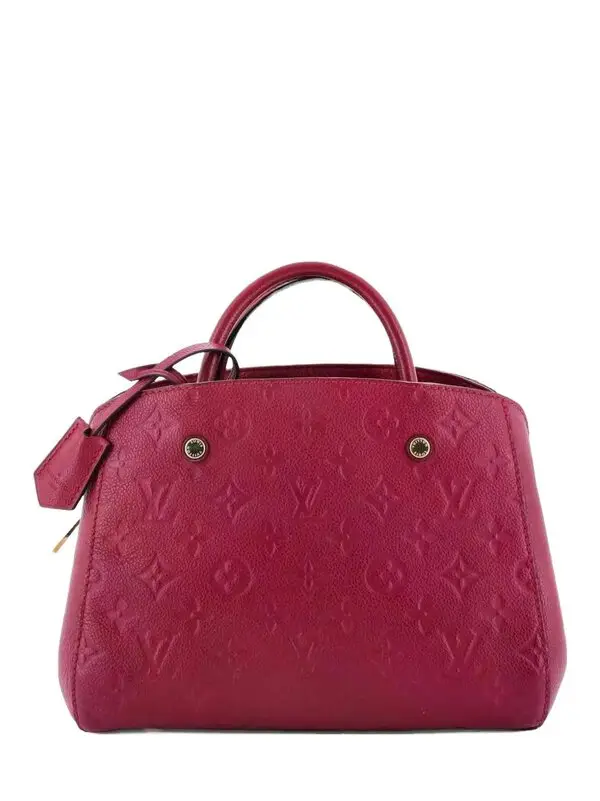 LOUIS VUITTON Montaigne Handbag Monogram Empreinte Leather Bb Satchel - Pink