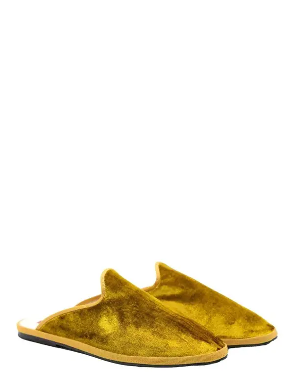GONDOLINA Burano Velvet Mules - Yellow