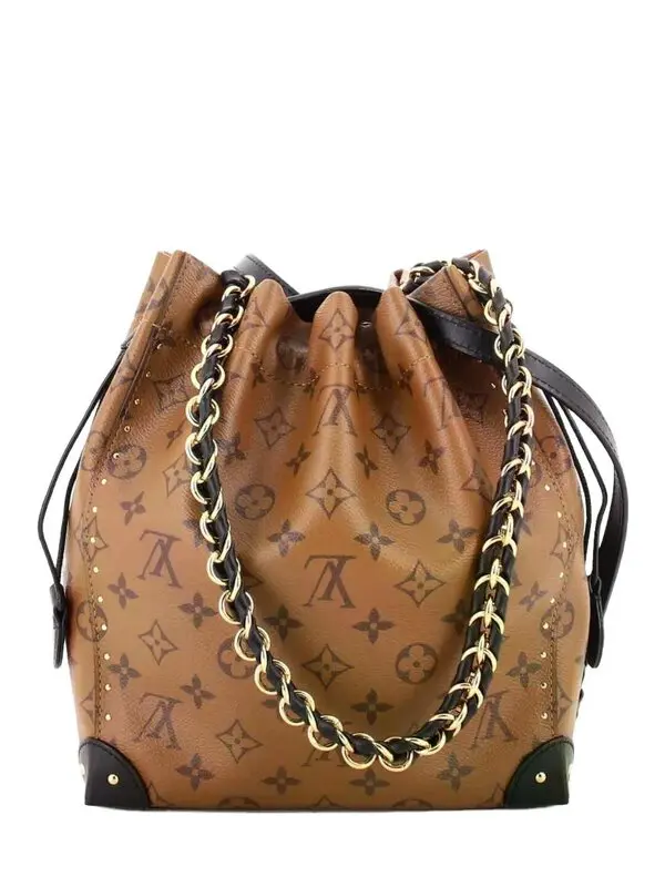 LOUIS VUITTON Noe Trunk Pm Bucket Bag Reverse Monogram Canvas - Brown
