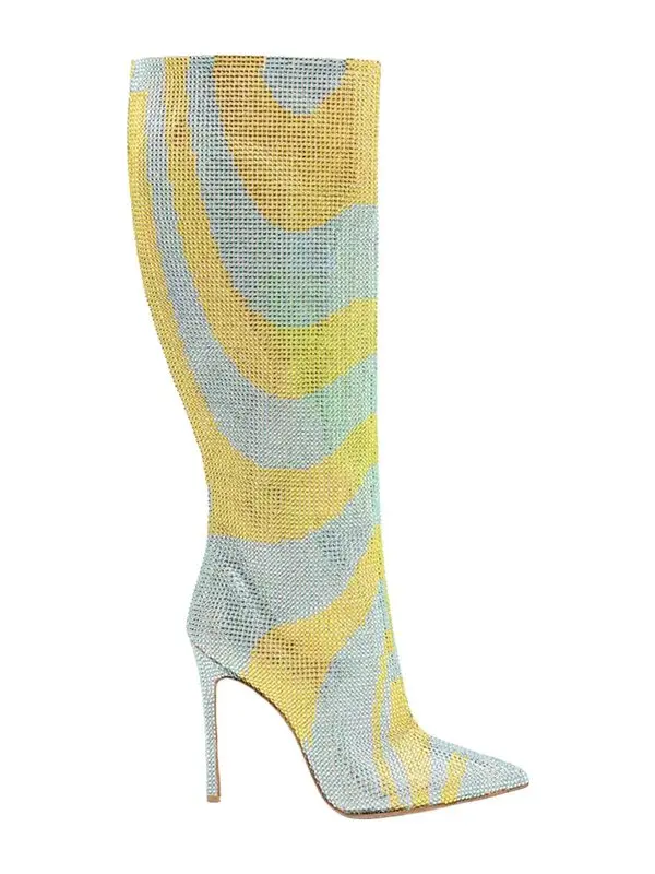 CELIA KRITHARIOTI Crystal-embellished Boots - Yellow