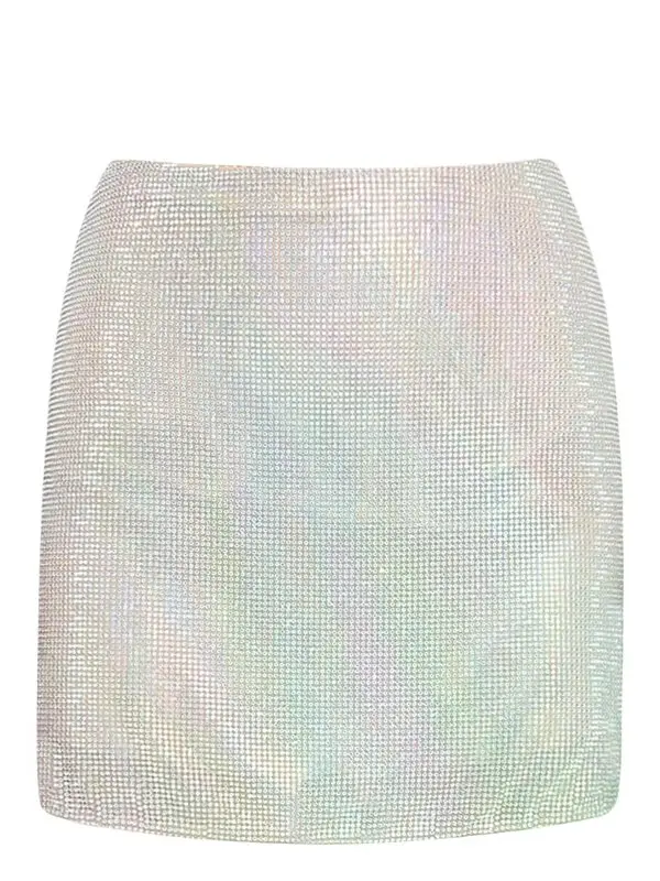 CELIA KRITHARIOTI Crystal-embellished Straight Skirt - Silver