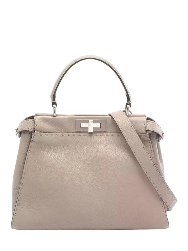 Fendi Selleria Peekaboo Iconic Satchel - Grey