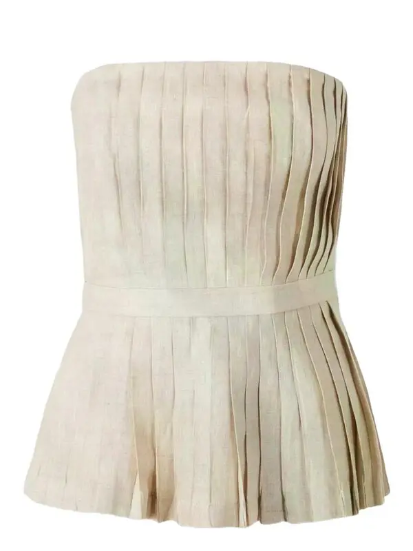 ANDRES OTALORA Pleated Strapless Top - Neutrals
