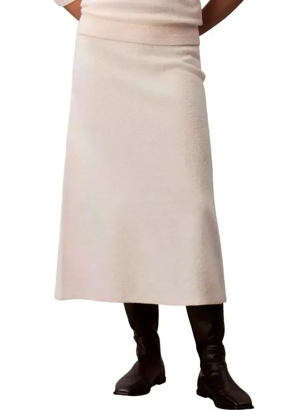 Calvin Klein Merino Midi Skirt - Neutrals