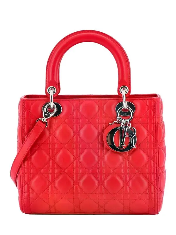 Dior Lady Medium Satchel - Red
