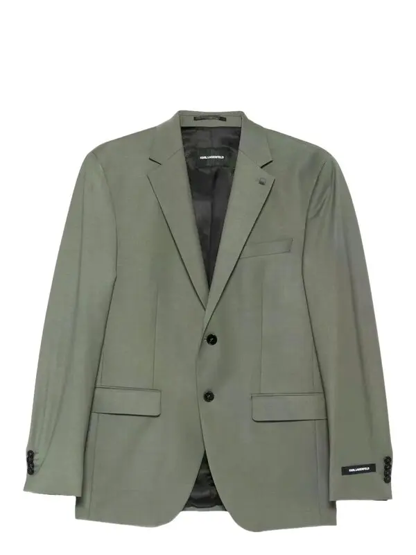 Karl Lagerfeld Button Notch-lapel Blazer - Green