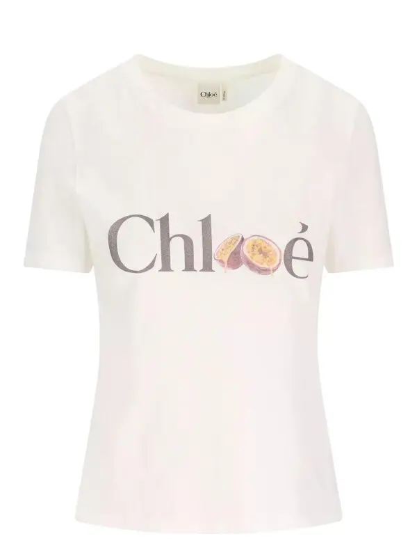 Chloé Logo T-shirt - Neutrals