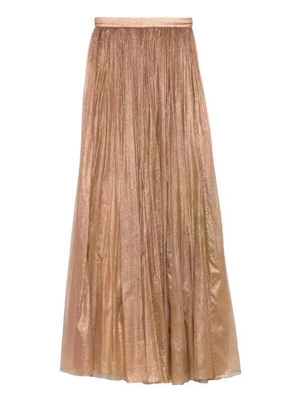 M.MARQUISE Miriam Pleated Maxi Skirt - Brown