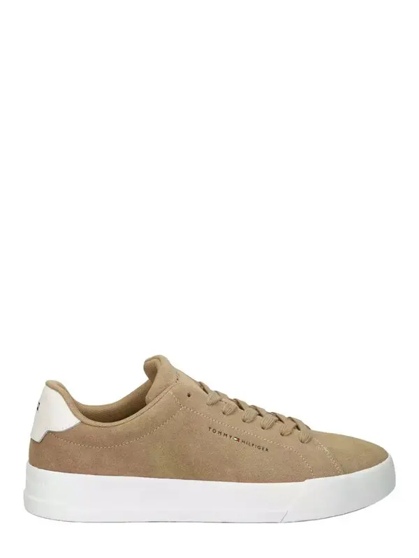 Tommy Hilfiger Lace-up Suede Sneakers - Neutrals
