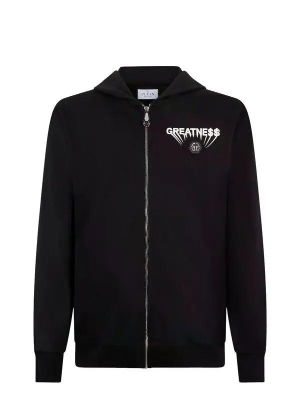 Philipp Plein Zip-up Hoodie - Black