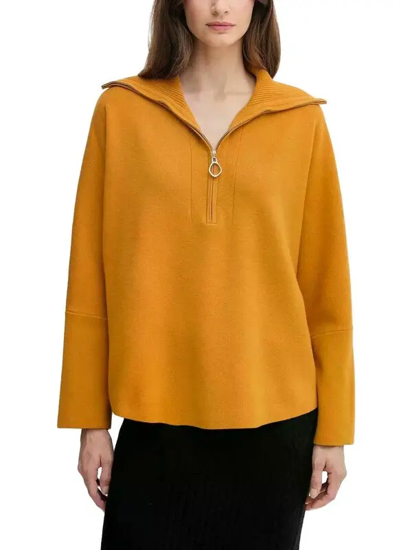 Joseph Ribkoff Zip-collar Sweater - Orange