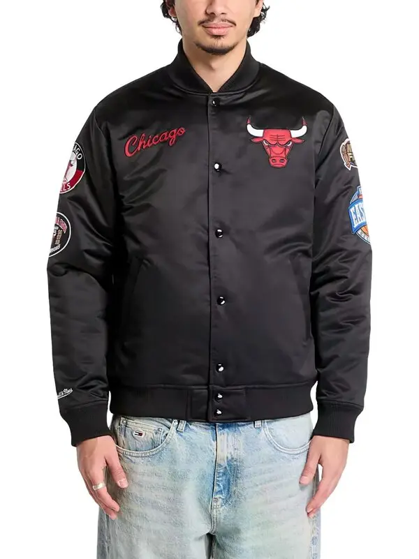 Mitchell & Ness X Chicago Bulls Nba Out Bomber Jacket - Black