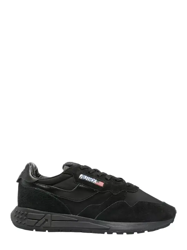 AUTRY Suede Logo-patch Sneakers - Black