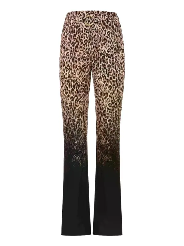 Just Cavalli Leopard-print Gradient Trousers - Brown