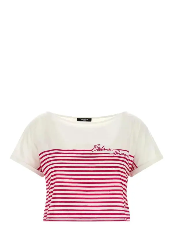 Balmain Marinière Striped T-shirt - White