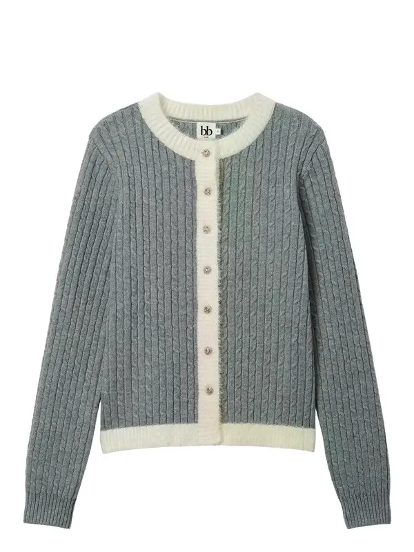 B+AB Cable-knit Cardigan - Grey