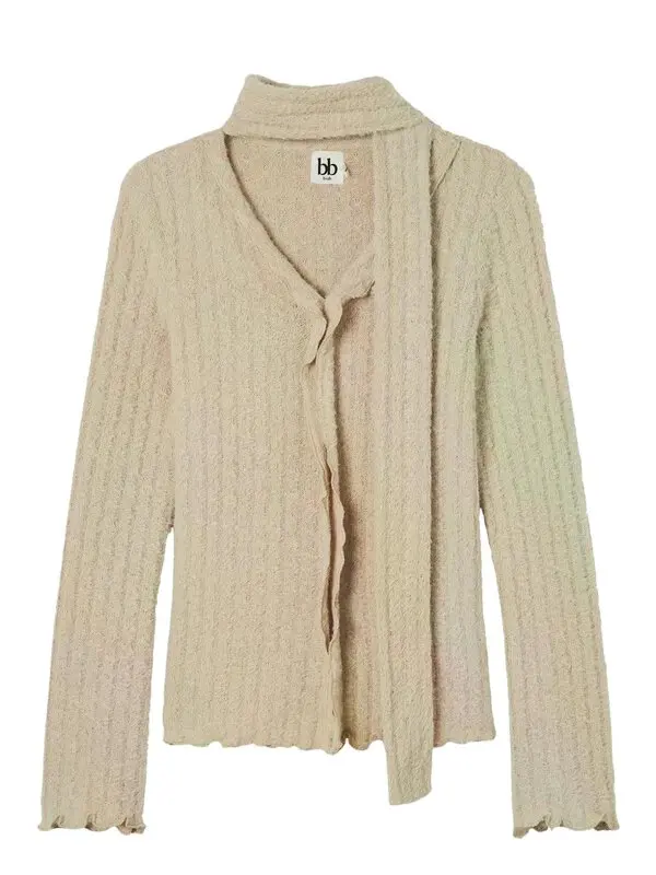 B+AB Ruffled Cardigan - Neutrals