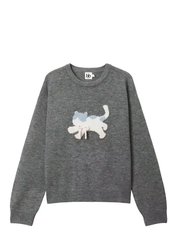 B+AB Appliqué Sweater - Grey