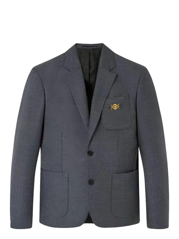 Versace Checked Pocket Blazer - Grey